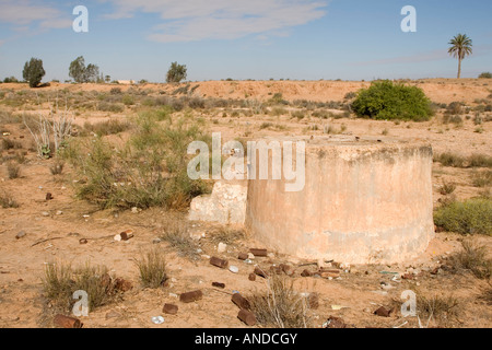 Wadi Megenin, Sidi Gilani, near Tripoli, Libya. Roman Dam downstream ...