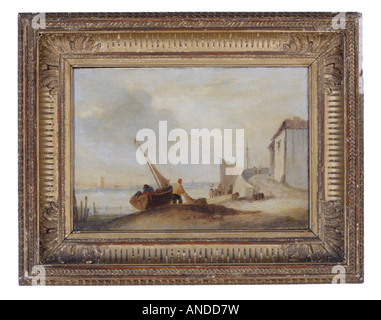 Alfred George Stannard oil painting boats on water Stock Photo - Alamy