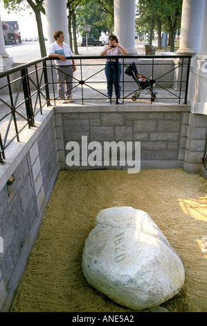Plymouth Rock Memorial in Pilgrim Memorial State Park on Plymouth ...