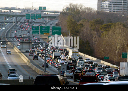 Rush Hour Traffic Jam Atlanta Georgia GA Stock Photo: 1435052 - Alamy