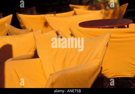 Fancy chairs outside a restaurant in Santa Monica, USA Stock Photo - Alamy