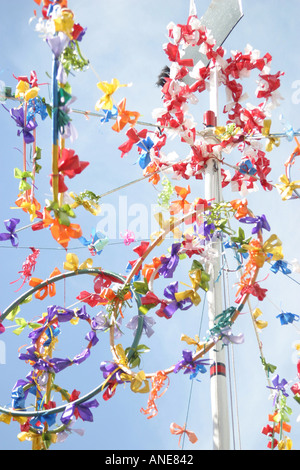May pole Padstow Obby Oss May Day Cornwall UK Stock Photo - Alamy