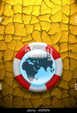 SOS for the World globe symbol Stock Photo - Alamy