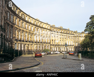 EDINBURGH SCOTLAND UK October Attractive Georgian terraced houses in ...