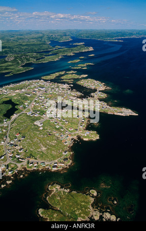 aerial of the town of Burgeo newfoundland, Canada Stock Photo - Alamy