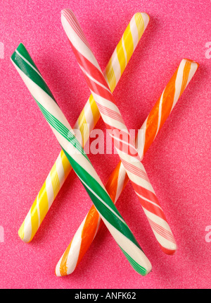 Multicoloured sticks of rock. Seaside rock pattern Stock Photo ...