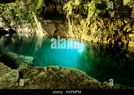 Inside the 'Grotto', a wave-eroded cave along the Georgian Bay ...