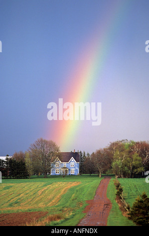 Rainbow over a house in York County, Pennsylvania Stock Photo - Alamy