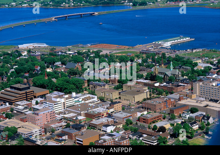 Aerial, Downtown Charlottetown, Prince Edward Island, Canada Stock ...