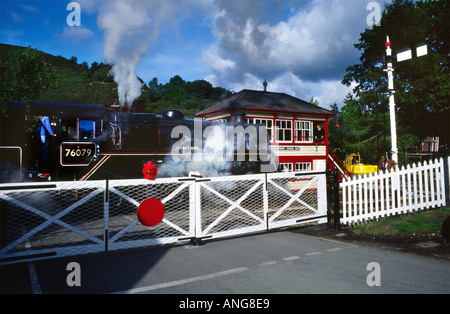 The signal box and level crossing at Glyndyfrdwy now preserved by the ...