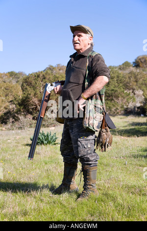 A Cypriot Hunter spring migratory Bird Shooter with Shotgun; Songbird ...