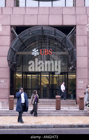 UBS bank headquarter Liverpool street broadgate area of London Stock ...