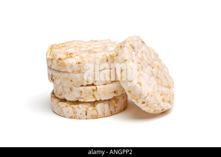 Mini rice cakes as finger food for babies and young children Stock ...