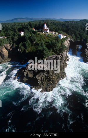 Aerial image of Cape Beale Lighthouse, Vancouver Island, BC, Canada ...