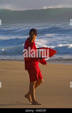 Los Angeles County Lifeguard Watching Big Waves at Zuma Beach Malibu ...