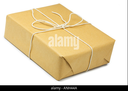 Plain Brown Parcel Cutout Stock Photo - Alamy
