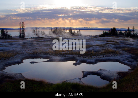 Thermal Pool In Yellowstone National Park, Black Sand Geyser Basin ...