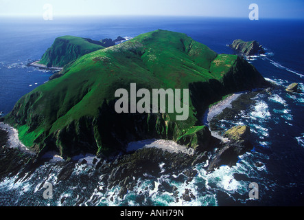 Aerial view of Triangle Island Ecological Reserve, British Columbia ...