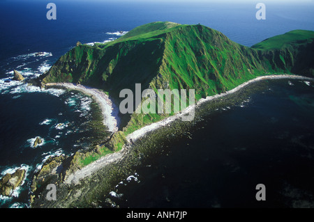Aerial view of Triangle Island Ecological Reserve, British Columbia ...