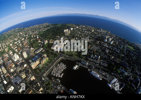Aerial of Victoria BC, Canada. Inner Harbour Stock Photo - Alamy