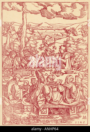 Pope at the round table of vice Stock Photo - Alamy