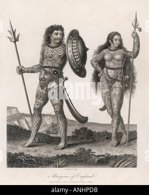 Ancient Britons dressed in woad Stock Photo - Alamy