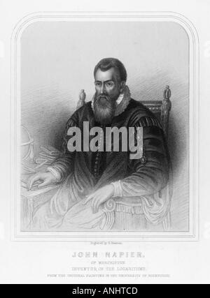 John Napier (1550-1617) Scottish mathematician Stock Photo: 57472455 ...