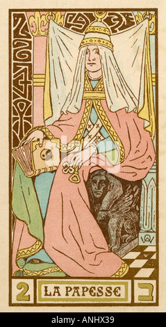 Tarot Card 2 - La Papesse (The Female Pope Stock Photo - Alamy