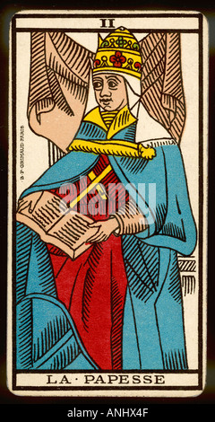 Tarot Card 2 - La Papesse (The Female Pope Stock Photo - Alamy
