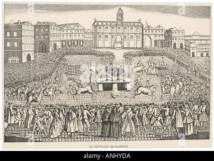 Public execution of Robert-Francois Damiens, would-be assassin of LOUIS ...