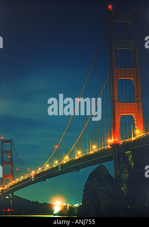 Lighthouses under the bridge Stock Photo - Alamy