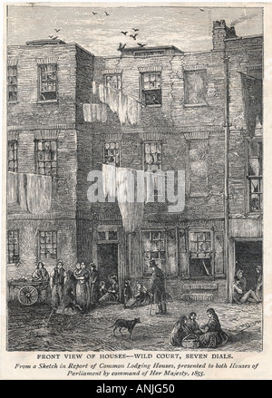 Wild Court, in the Seven Dials district of London, notorious as one of ...