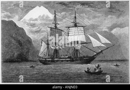 HMS Beagle. Charles Darwin's research ship Date: 1832 Stock Photo - Alamy