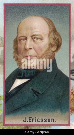 John Ericsson (1803-1889) was a Swedish-American inventor and mechanical engineer. Engraving ...