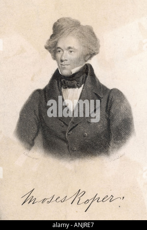 Moses Roper, slave who escaped and wrote his story Date: 1843 Stock ...