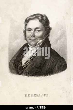 Jons Jakob Berzelius 1779-1848 Swedish Chemist Stock Photo - Alamy