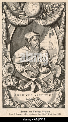 Amerigo Vespucci (1454-1512). Italian explorer, financier, navigator ...