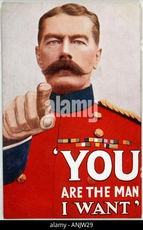 WW1 Recruitment Poster Lord Kitchener Stock Photo - Alamy