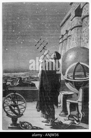Alexandria observatory : an astronomer using a pre- telescopic sighting ...