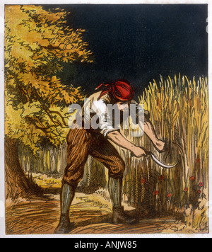 19TH CENTURY REAPER Stock Photo - Alamy