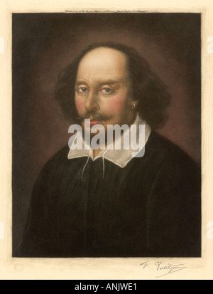 WILLIAM SHAKESPEARE (1564-1616) The Chandos portrait commonly held to ...