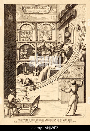 Tycho Brahe at work 1576 Stock Photo - Alamy