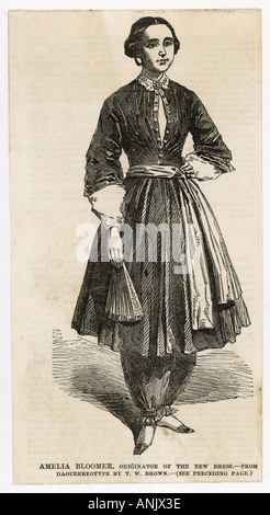 Amelia Bloomer (1818-1894) American feminist and champion of dress ...