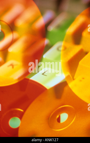 CDs on Computer Keyboard Stock Photo - Alamy