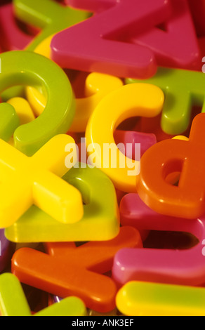 plastic color alphabet Stock Photo - Alamy