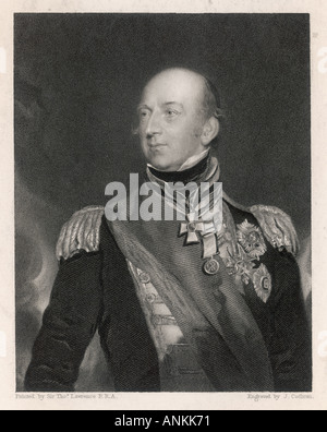 SIR EDWARD CODRINGTON British naval commander with his autograph Stock ...
