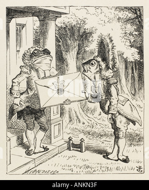 Alice in Wonderland, frog and fish footmen Stock Photo - Alamy