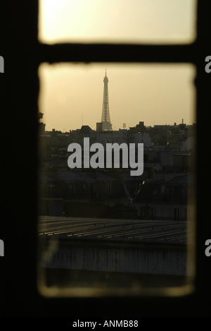 Eiffel Tower Window Paris vertical Stock Photo - Alamy