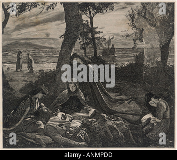 The Death of King Arthur Stock Photo - Alamy