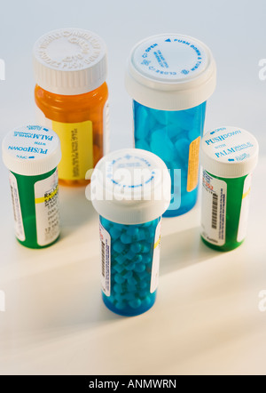 Close up of medication bottles Stock Photo - Alamy